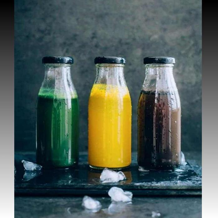 Jual Botol kaca juice/ syrup /susu /minuman /Bumbu dapur kaca BARU ...