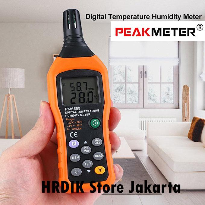 Jual PM6508 Digital Temperature Humidity Meter Peakmeter Wet Bulb Dew ...