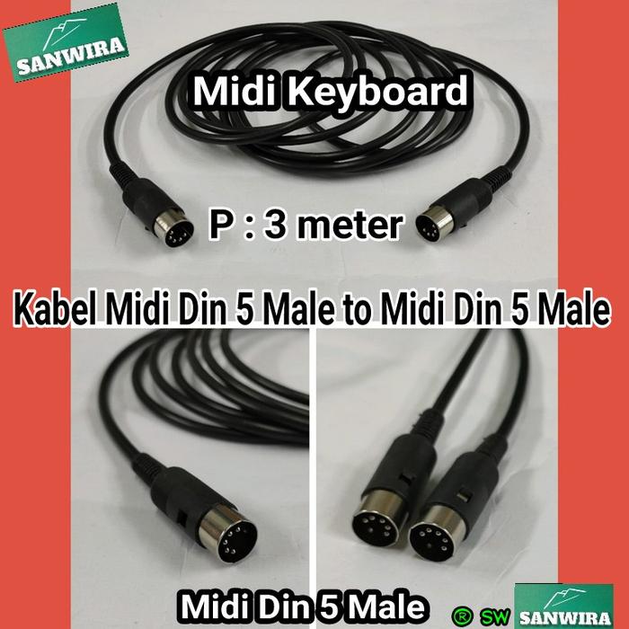 Jual Kabel Midi Din 5 Male to Midi Din 5 Male - panjang : 3 meter ...