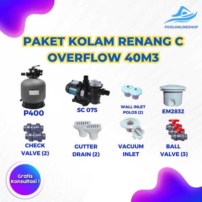 Jual Paket Kolam Renang C Jenis Overflow Maksimal 40m3 - Kab. Sleman - Pool Onlineshop | Tokopedia