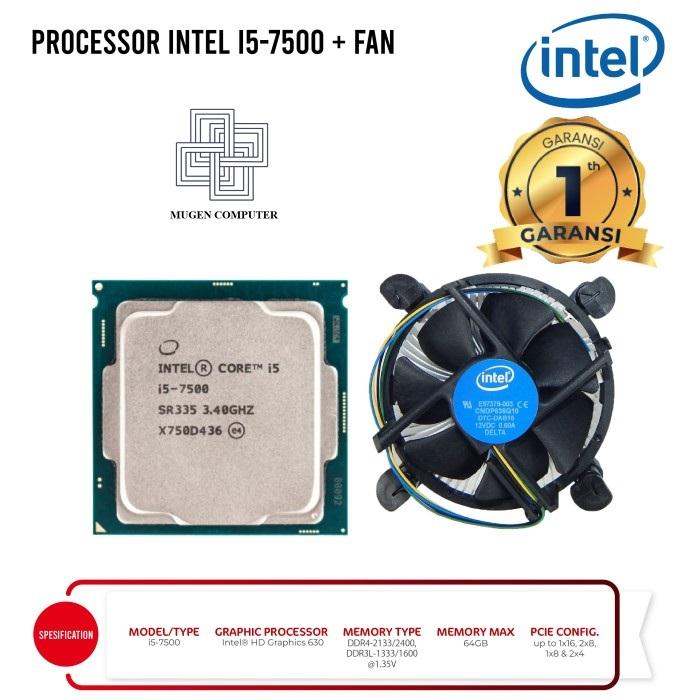 Jual Processor Intel Core i5-7500 3.4Ghz LGA 1151 TRAY + FAN ORI - Kota Makassar - Mugen ...