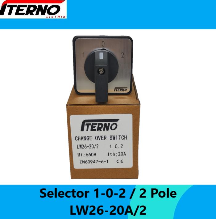 Jual Selector 102 1-0-2 2Pole Rotary Switch LW26-20A/2 Iterno - Kota ...