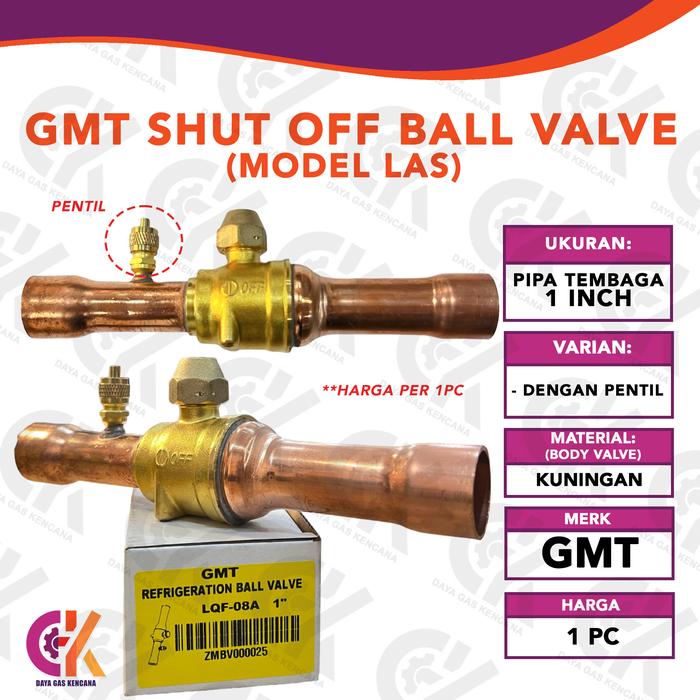 Jual GMT Shut Off Ball Valve Tembaga Model Las Ukuran 1 Inch - Jakarta ...