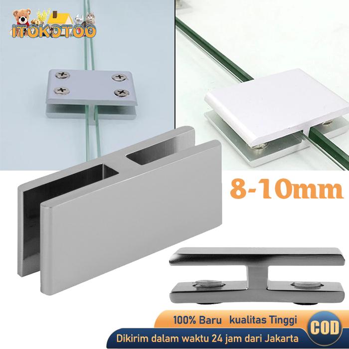 Jual 8-10mm Glass Connector Clip Aluminium Konektor Kaca Lurus - Kota ...