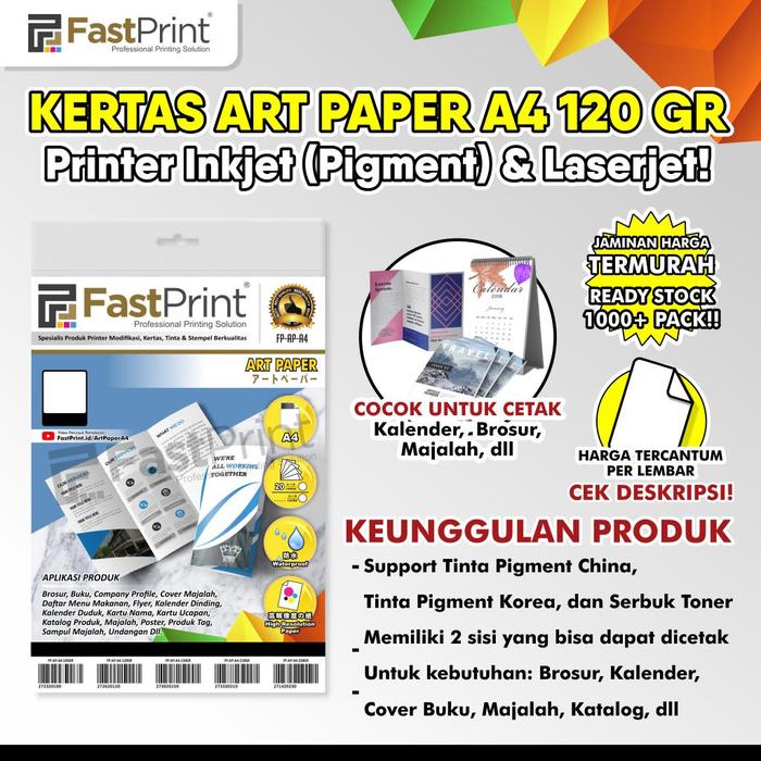 Jual Fast Print Kertas Printer Art Paper Ukuran A4 120 Gram - Jakarta ...