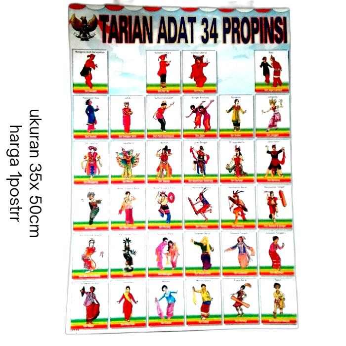 Jual poster edukasi tarian adat daerah - Kota Bekasi - partyparty ...