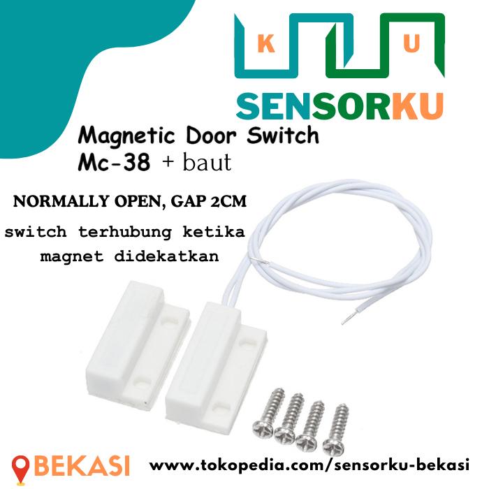 Jual Sensor Pintu Jendela Magnet MC38 MC-38 Magnetic Door Switch ...