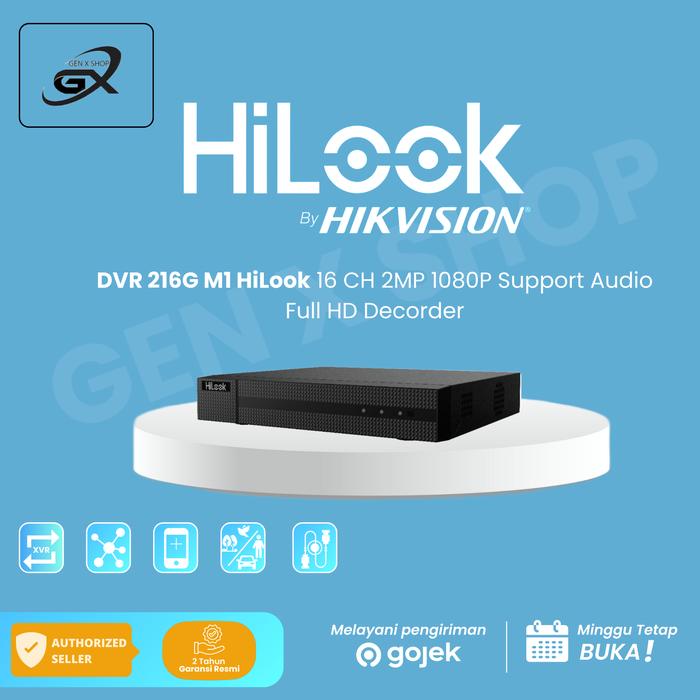 Jual DVR 216G M1 HiLook 16 CH 2MP 1080P Support Audio Full HD Decorder ...