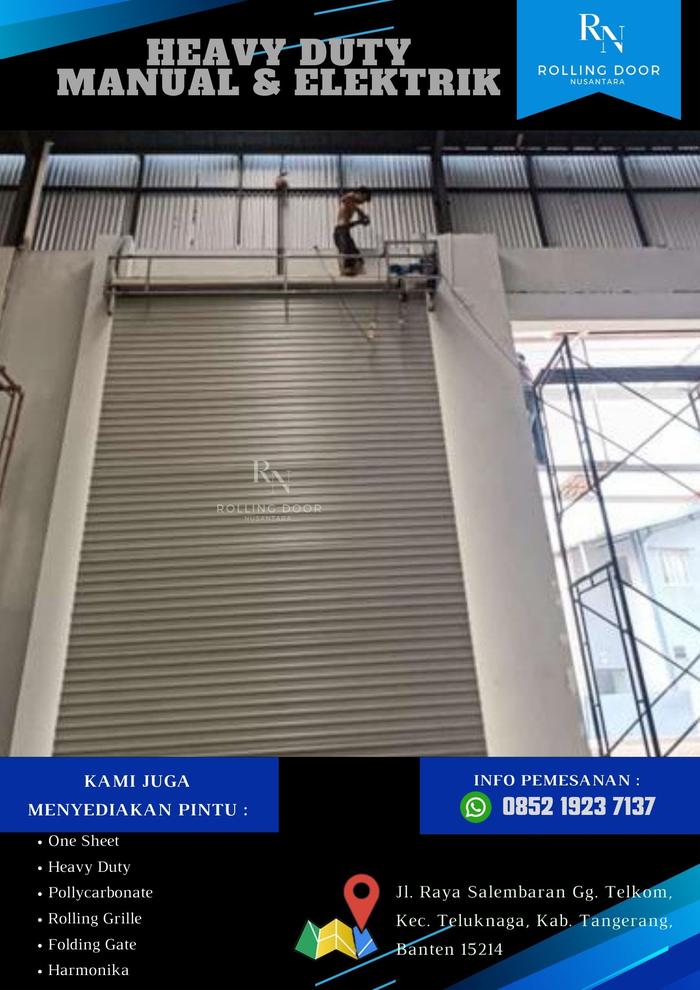 Jual Rolling door besi heavy duty manual & elektrik pintu pergudangan ...
