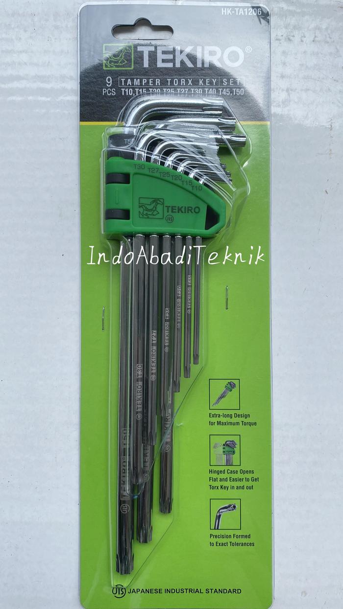Jual TEKIRO KUNCI L BINTANG PANJANG LUBANG 9 PCS / TAMPER TORX KEY TEKIRO - Jakarta Pusat ...