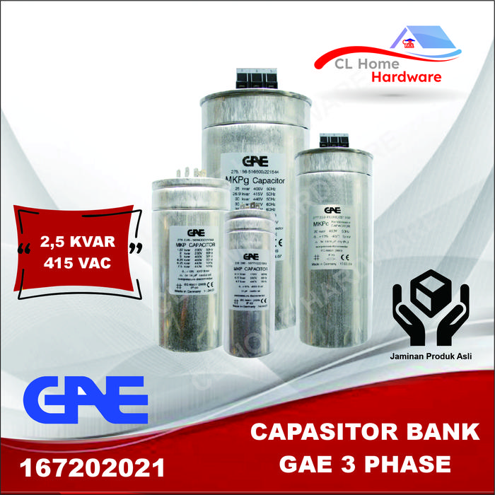Promo KAPASITOR BANK GAE 2.5 KVAR 2.5KVAR 415V 3 PHASE 167202021 - Jakarta Barat - CL home ...