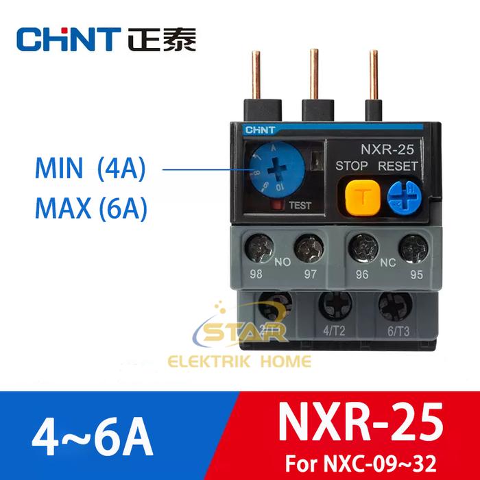 Jual Thermal Overload Relay CHINT NXR-25 (For NXC Contator) - 4-6A - Jakarta Barat - STAR ...