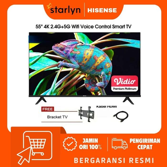 Promo Hisense 55E6K 55 inch Vidaa Smart 4K UHD TV-Bezelles design Model ...