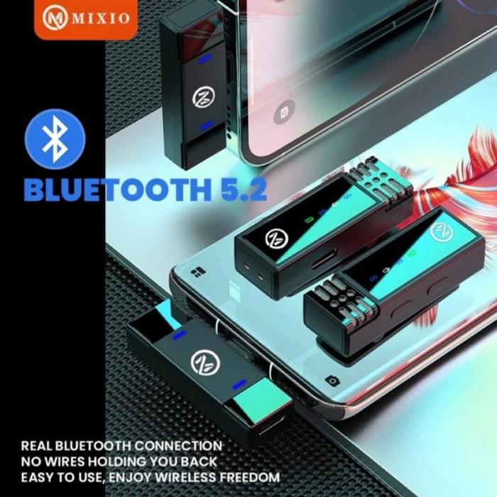 Jual Mixio S16pro Microphone Wireless Mic Clip On Live Lavalier - Type ...