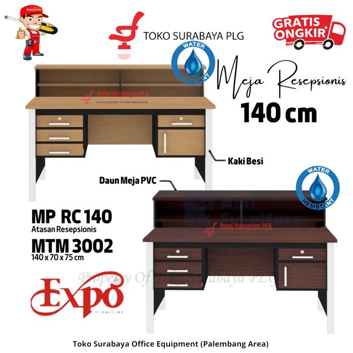 Jual Meja Resepsionis Kaki Besi Meja Kasir 140 cm Meja Kerja Expo MTM ...