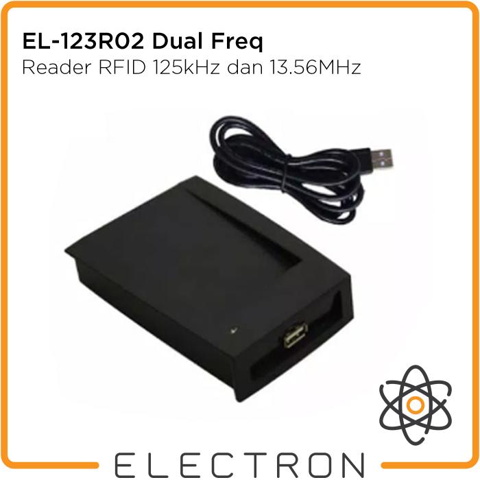 Jual EL-123R02 Dual Freq USB RFID Reader Proximity 125kHz NFC 13.56MHz ...