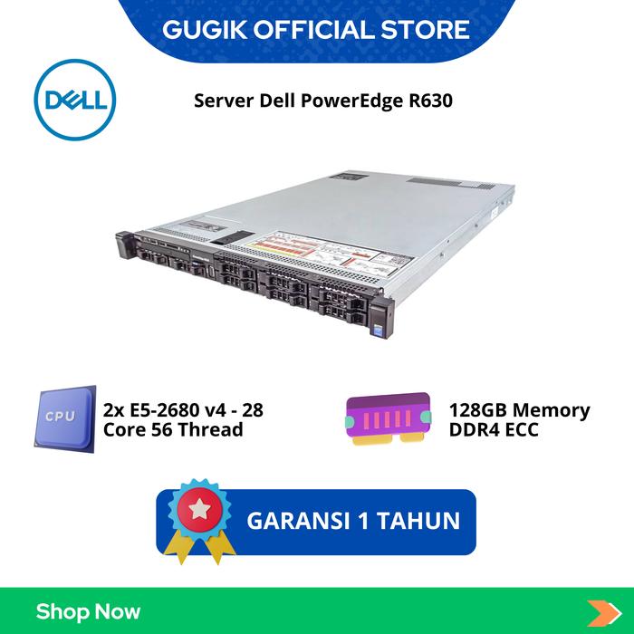 Jual Server Dell R630 1U 8x2.5" 2x E5-2680 v4 RAM 128 GB DDR4 - Kota Tangerang Selatan - GUGIK ...