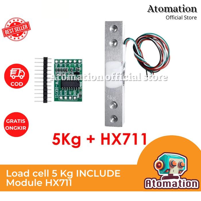 Jual Paket Load Cell LoadCell 1kg 5kg 10kg 20kg Sensor Berat + Modul ...