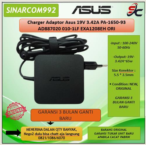 Promo Charger Adaptor Asus 19V 3.42A PA-1650-93 AD887020 010-1LF ...
