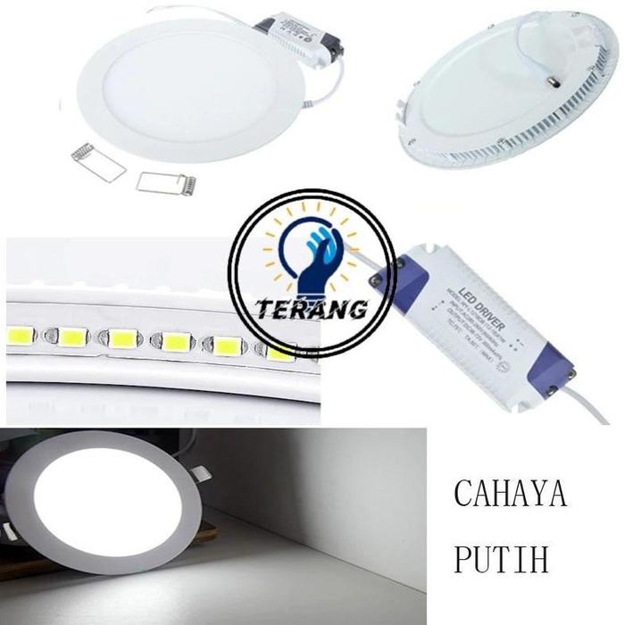 Jual Lampu Panel led Downlight 12W bulat slim 12Watt - bulat putih ...
