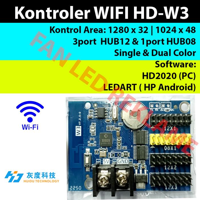 Jual HUIDU HD W3 HD-W3 BUKAN HD-W03 WIFI KONTROLER CONTROLLER RUNNING TEXT - Kota Bandung - FAN ...