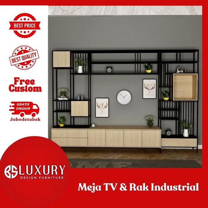 Jual Meja TV & Rak Modern Industrial Design Minimalis Premium Quality ...