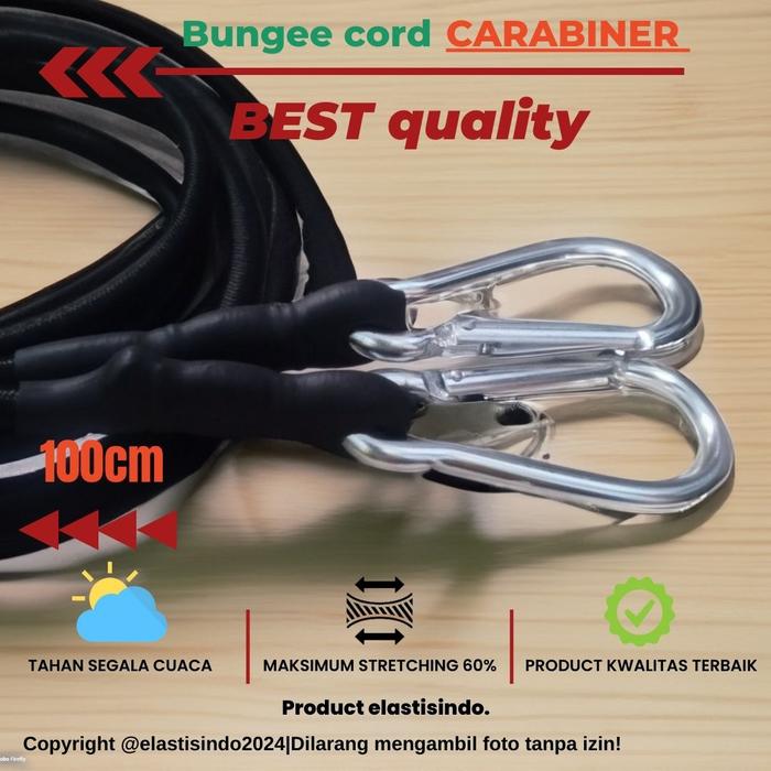 Jual Tali bagasi carabiner 2 meter tali barang tali ikat barang ...