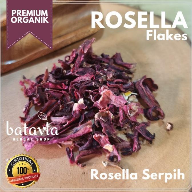 Jual Teh Rosella Kering Serpih Murni Premium Hibiscus Tea Flakes Teh ...