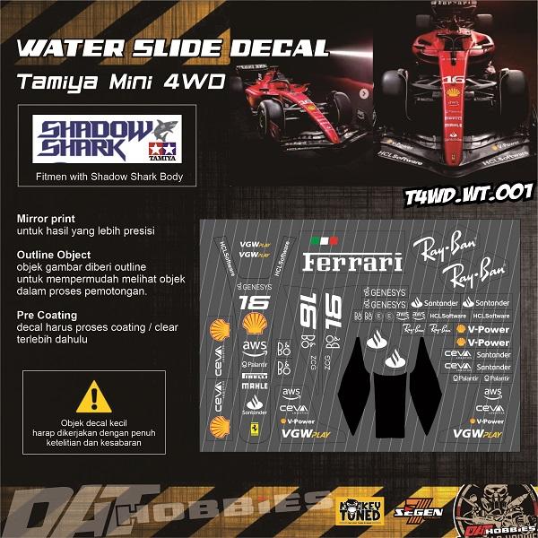 Jual decal tamiya mini 4wd shadow shark tamiya F1 ferrari - Kab ...