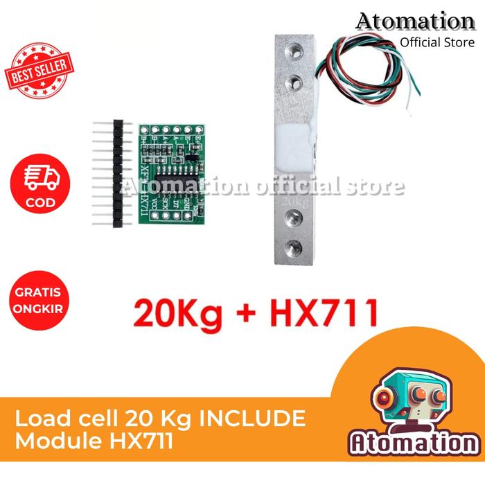Promo Paket Load Cell LoadCell 1kg 5kg 10kg 20kg Sensor Berat + Modul ...