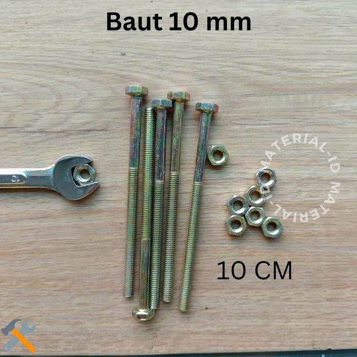 Jual Baut 10 mm Panjang 2 2,5 3 4 5 7 10 CM Mur Skrup - Jakarta Barat ...