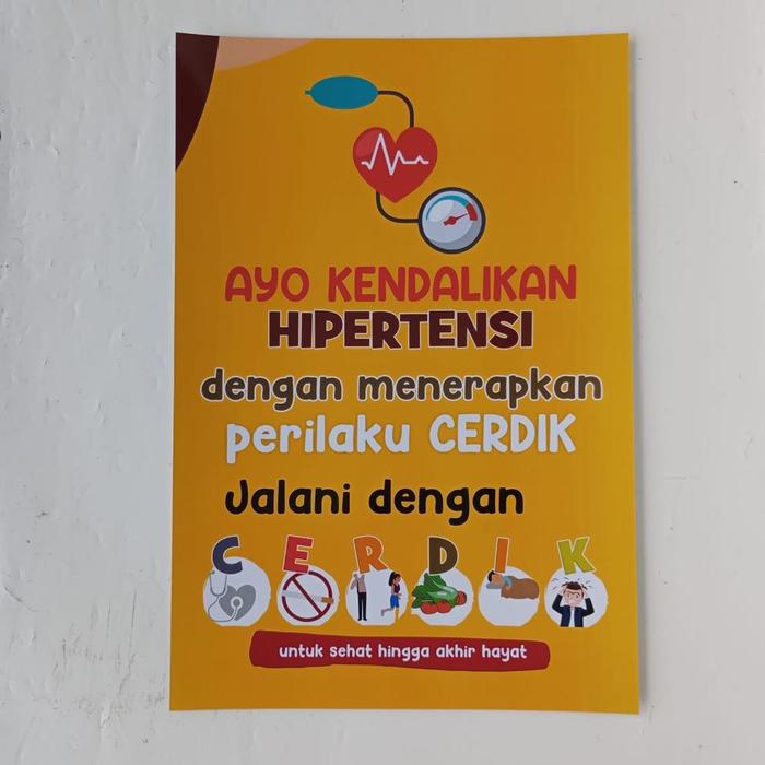 Jual Poster Edukasi Kendalikan Hipertensi Dengan Perilaku CERDIK ...