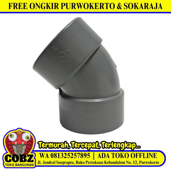 Jual 2 1/2 IN / RUCIKA D-45L Elbow Knee Keni 45 Derajat Fitting Pipa PVC - Kab. Banyumas - COBZ ...
