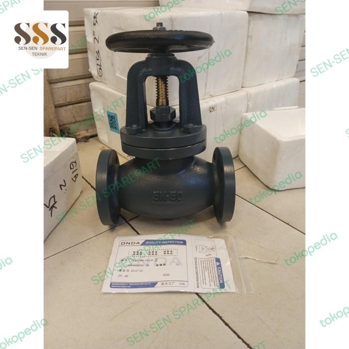 Jual globe valve merk ONDA 1 1/2" inch / globe valve jis 5k - Jakarta ...