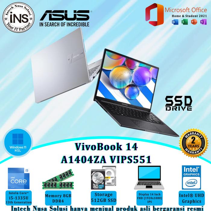 Jual ASUS Vivobook 14 A1404VA VIPS551 i5-1335U 8GB 512GB SSD WIN11HSL ...