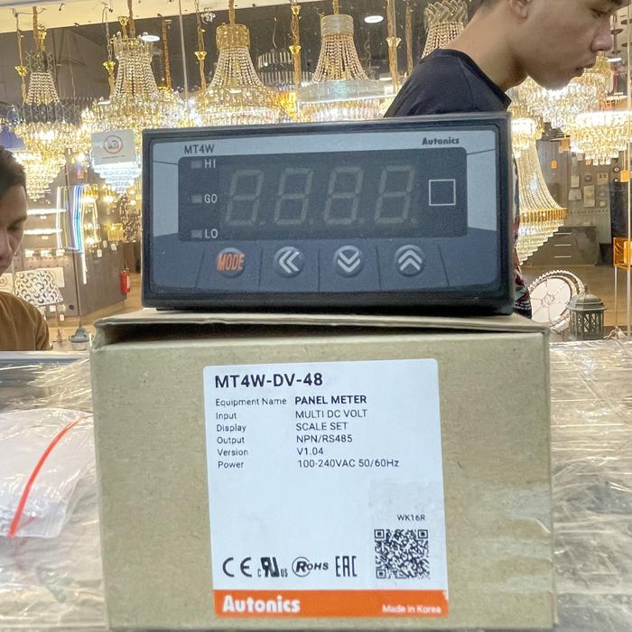 Jual Panel meter MT4W-DV-48 volt meter / panel meter DC, NPN, RS-485 ...