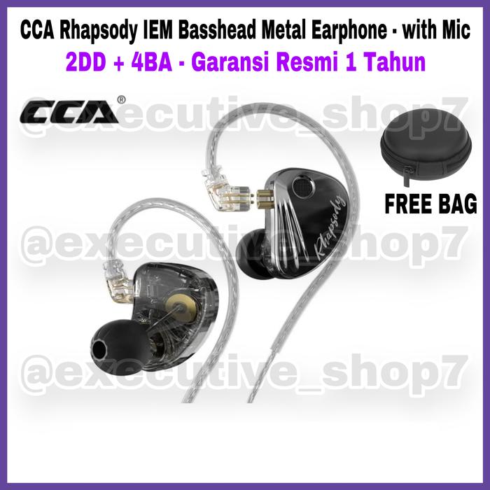 Jual CCA Rhapsody IEM Basshead Metal Earphone - with Mic - 2DD + 4BA ...