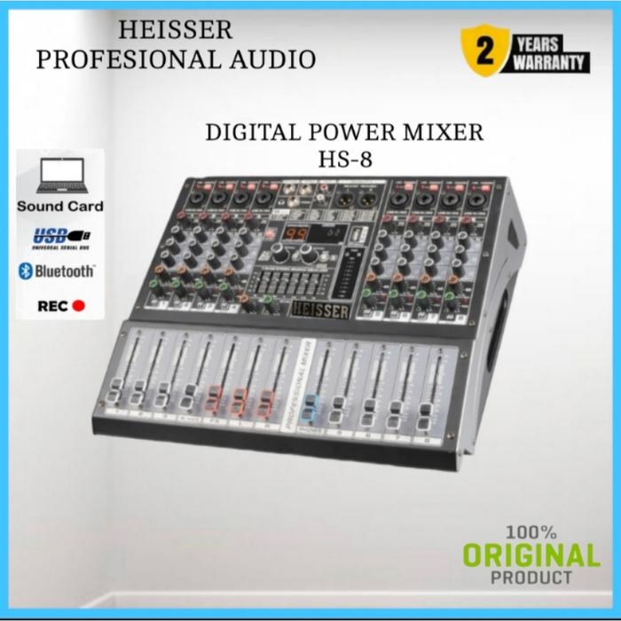 Jual Power Mixer Digital Heisser HS-8 Original 8 Channel 550 Watt X 2 ...