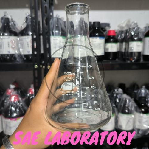 Jual LABU ERLENMEYER / ERLENMEYER FLASK KIMAX 1000mL - Kota Bandung - SAE LABORATORY | Tokopedia