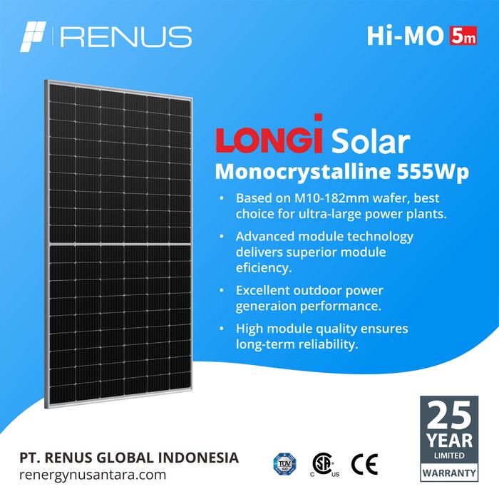 Jual Panel Surya Longi 555 Wp Mono PERC Halfcut Solar Module - Kota ...