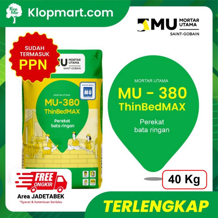 Jual Mortar Utama MU-380 ThinBedMAX Perekat Bata Ringan 40kg - Kantor ...