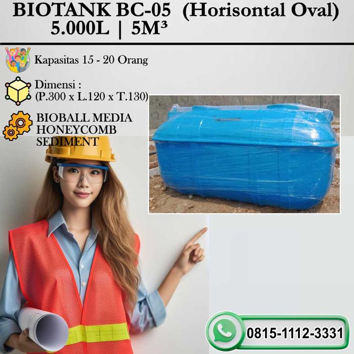 Jual Septictank Biofil Biotank Kapasitas 5000 Liter 5m3 / Biotech ...