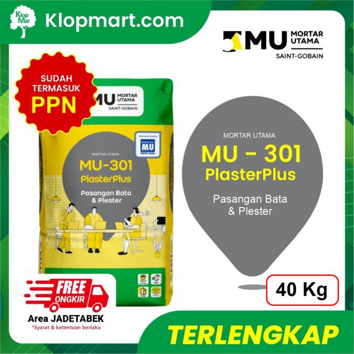 Jual Mortar Utama MU-301 PlasterPlus Pasangan Bata & Plaster 40kg ...