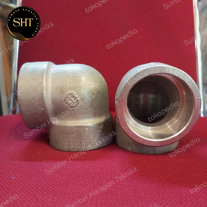 Jual 2" Inch Elbow Socket Class 3000 Stainless SS304 / Knee SW SS304 90 ...