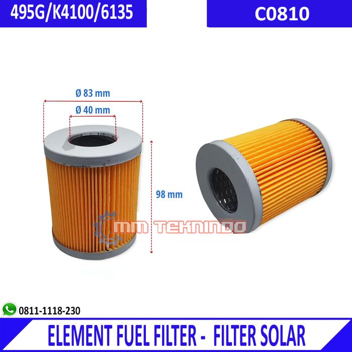 Jual ELEMEN FUEL FILTER - C0810 - FILTER SOLAR ENGINE 495G K4100 6135 - Jakarta Pusat ...