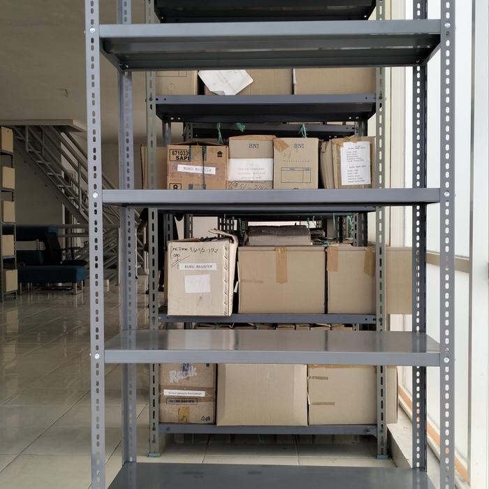 Jual rak besi siku P 100 40 200 susun 5 - Abu-abu - Kota Surabaya - rak ...