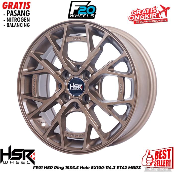 Jual VELG MOBIL HSR FE01 R15X65 H8X100-114,3 ET42 MBRZ - Kota Depok ...