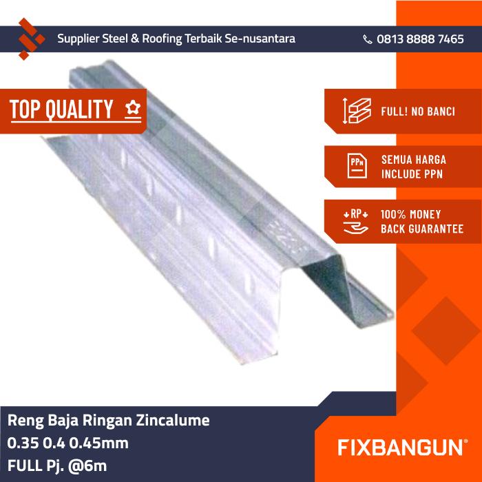 Jual Reng Baja Ringan Zincalume 0.35 0.4 0.45mm FULL Pj. @6m - Jakarta ...