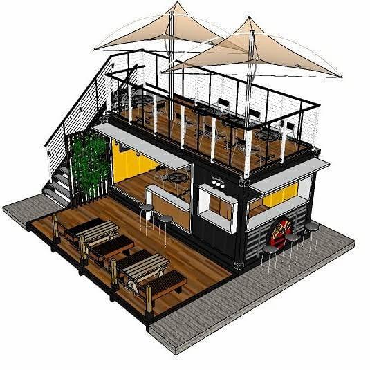 Jual Booth Container cafe 2 lantai custom model - Jakarta Barat ...
