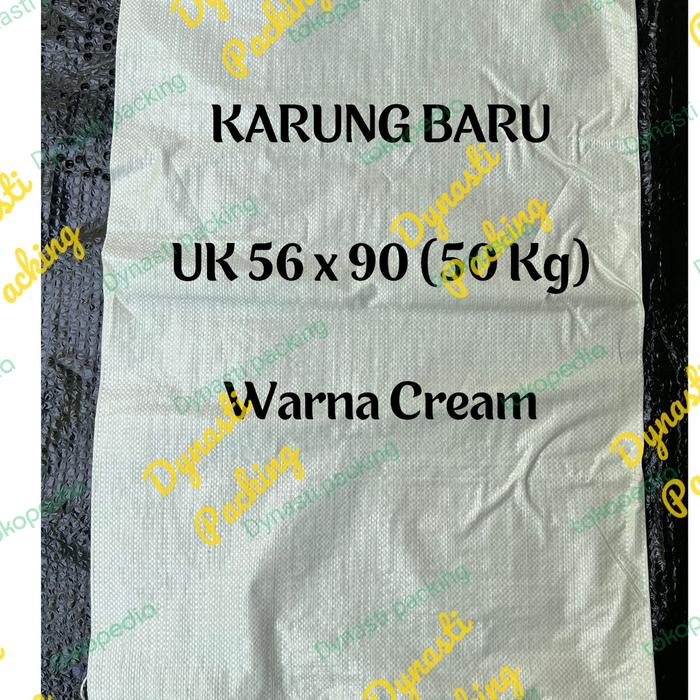 Jual Karung Plastik 50 Kg Ukuran 56x90 56 x 90 Karung Baru Cream Tidak ...
